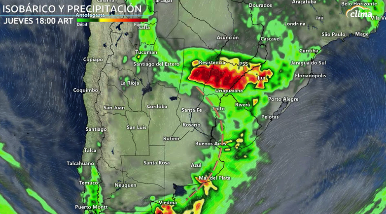 Chaparrones y tormentas llegan al noreste de Argentina esta semana ...