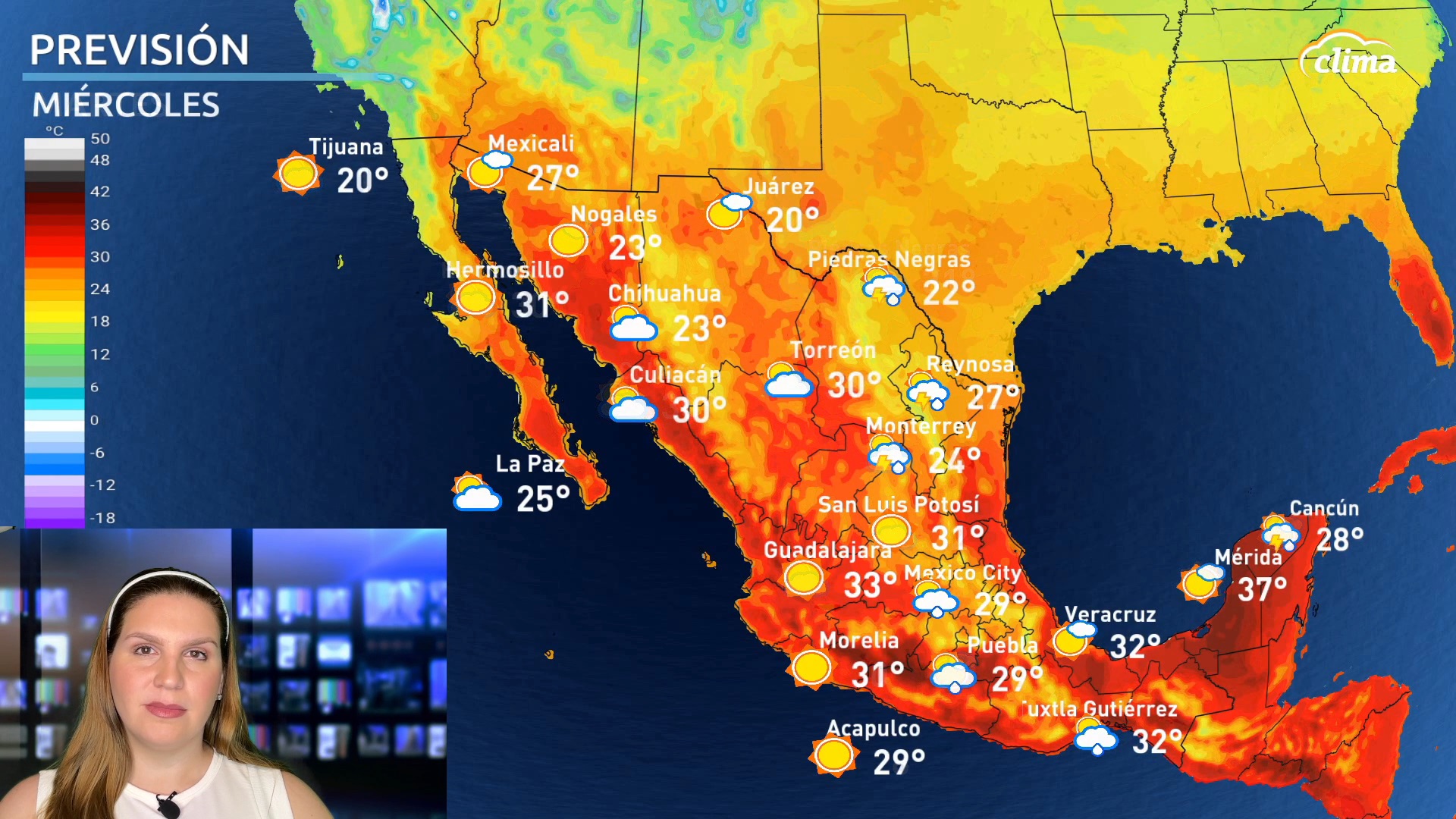Calor intenso, chubascos y hasta algunas tormentas severas | Clima.com