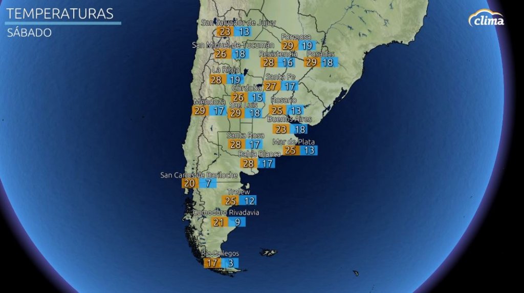 Chaparrones y algunas tormentas al sur, cálido para el centro | Clima.com